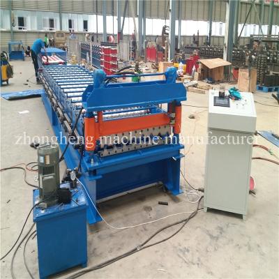 China PPGI GI Metal Roofing Sheet Roll Forming Machine With No.45 Steel Rollers for sale