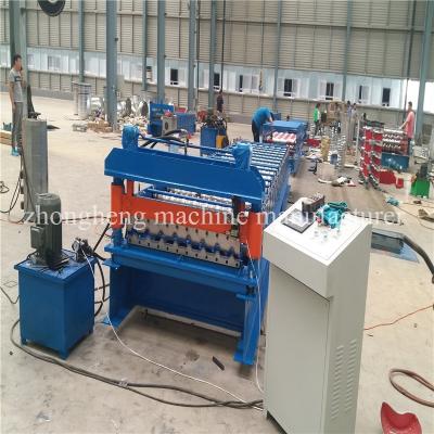 China IBR Metal Step Tile / Roofing Sheet Roll Forming Machine Color Steel Sheet for sale