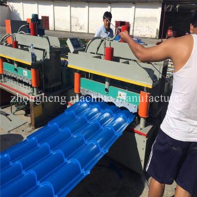 China Siemens Motor Drive Metal Roofing Glazed Tile Roll Forming Machine for sale
