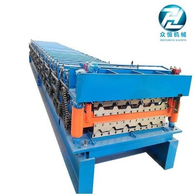 China Corrugated Iron Sheet Metal Roof Roll Forming Machine With High Capacity for sale