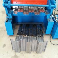 China Heavy Duty 18-20 Station Floor Deck Roll Forming Machine Hydraulic Cutting Blue Color for sale