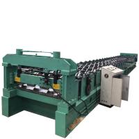 China 75mm High / 50 High Floor Deck Roll Forming Machine With Double Motor Control for sale