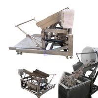 China Seafood Shrimp Processing Thermal Insulation Plastic Bucket Lifting Platform Pouring Machine Shrimp Production Line for sale