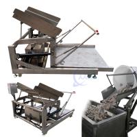 China Lifting platform raw material feeding machine fish and shrimp high pressure cleaning machine lifting conveyor belt for sale