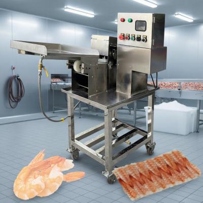 China High Stable Automatic Shrimp Cutter Multifunctional Shrimp Cutting Machine Stainless Steel 304 Prawn Cutting Machine for Seafood for sale