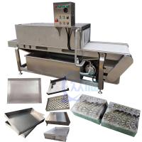 China Zolim Stainless Steel 304 Automatic Depanning Machine for Frozen Food Processing Recirculating Water Spray 500-600kg/H Capacity for sale