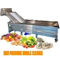China Automatic Seafood Fish High Pressure Bubble Washing Machine Shrimp Cleaning Machine Thaw Conveyor Belt for sale