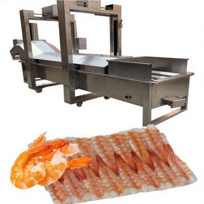China Energy Saving Automatic Cutter Sushi Shrimp Production Line Food Processor Prawn Cooker 500-600KG/H Capacity for sale