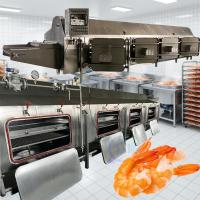 China Energy Saving Steam Cooking Machine for Seafood Processing the Newest Automatic Cooking Tunnel 3.7kw Shrimp Cooking Line for sale