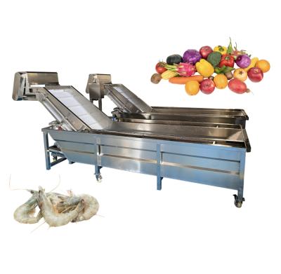 China Zolim 2.2KW Automatic Seafood Bubble Washing Machine Shrimp Fish Cleaning Fruit Washer 1000-1500kg/H Capacity 380V ISO Certified for sale