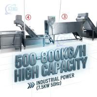 China Adjustable Speed Shrimp Head Screening Machine Anti Corrosive SUS316 2500-3000KG 3.0KW 380V for sale