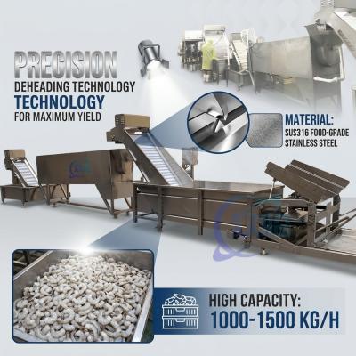 China Compact Shrimp Head Separation Machine SUS304 1500-2000KG 0.8KW 440V For Commercial Kitchen for sale