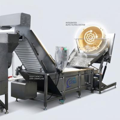 China New Design Seafood Processing Plant Equipment Food Grade SUS304 1500-2000KG 9.0KW 60Hz for sale