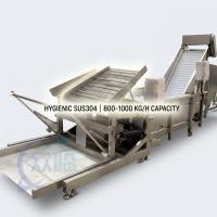 China Variable Speed Shrimp Deheading System Food Grade SUS304 500-800KG 11.7KW 415V For Prawn Processing Line for sale