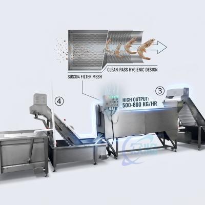 China Labor Saving Shrimp Head Cutting Machine 316L Stainless Steel 1200-1800KG 11.7KW 50Hz for sale