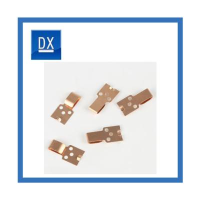 China Copper Stamping Electronic Connector Clips Polished Surface for sale