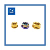 China M5 M6 M8 M10 Flange Hexagon Titanium Alloy Nuts DIN6923 for sale