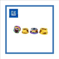 China M5 M6 M8 M10 Flange Hexagon Titanium Alloy Nuts DIN6923 for sale