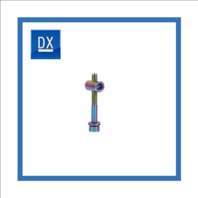 China Outdoor Parts Titanium Screws Seatpost Screw Blue Purple Color Paint for sale