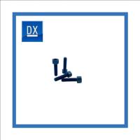 China TA2 Flange Inner Hexagon Titanium Screws Titanium Plated Blue DIN933 M8x10 for sale