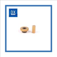China Brass Precision Cylindrical Spline Worm Gear Transmission Parts For EGR Valve for sale
