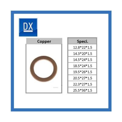 China Oil Drain Plug Copper Gasket Auto Stamping Part for sale
