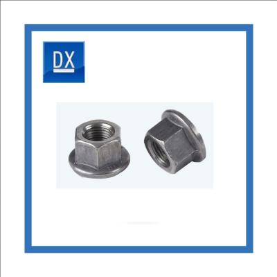 China Plain 304 Stainless Steel Flanged Weld Nuts , Grade 6 Hex Weld Nut for sale