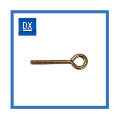 China Yellow Zinc Plated Circle Head Weld Screws , 4.8 Grade Carbon Steel Welded Eye Screw for sale