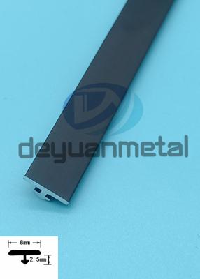 China Black Aluminum T Profiles Flooring Trim With One Arrow for sale
