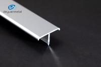 China 2.5m T Section Aluminium Extrusions 6063 Alu Material Anodized Brushed silver and gold For Wall Decoration for sale
