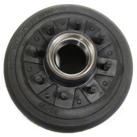 China 9K To 10K Trailer Hub Drum Assembly 8 On 6.5 Oil Bath Non ABS Drum After July 2013 for sale