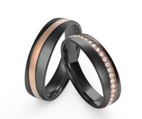 China Black Stainless Steel Men Fashion Jewelry With IP Rose Gold Set for sale