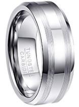 China Polished Men Fashion Jewelry Tungsten Carbide Wedding Rings 6mm 10mm for sale