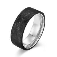 China Custom Coated Forged Carbon Fiber Jewelry Wedding Bands for Men for sale