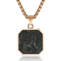 China Religious Cross Forged Carbon Fiber Pendant Rose Gold Men Metal Chain Necklace for sale