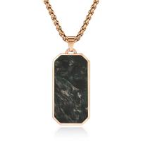 China Gold Jewelry Forged Carbon Fiber Pendant Mens Link Chain Necklace For Anniversary for sale