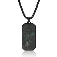 China Custom Forged Carbon Fiber Jewelry Men'S Pendant Necklace 21-24 Inch For Gift for sale