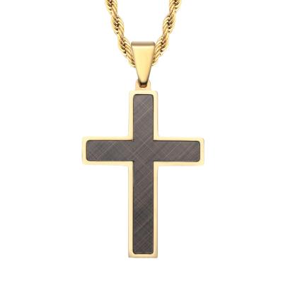 China Stainless Steel Cross Pendant Mens Cross Necklace Christian Jewelry Special Design for Men for sale