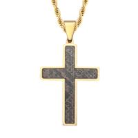 China Stainless Steel Cross Pendant Mens Cross Necklace Christian Jewelry Special Design for Men for sale