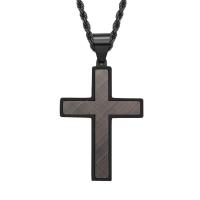 China Stainless Steel Cross Pendant Mens Cross Necklace Christian Jewelry Special Design for Men for sale