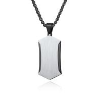 China Stainless Steel Cross Pendant Necklace Christian Jewelry Satin Square Religious Cross Engraved Necklace For Men for sale