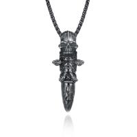 China Skull Shape Stainless Steel and Gold Pendants Necklaces for Men Jewelry for sale