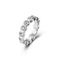 China Mens 316L Stainless Steel Couple Engagement Rings 5mm With Diamond for sale