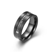 China Carbon Fiber Plain Stainless Steel Rings Customized Size For Men for sale