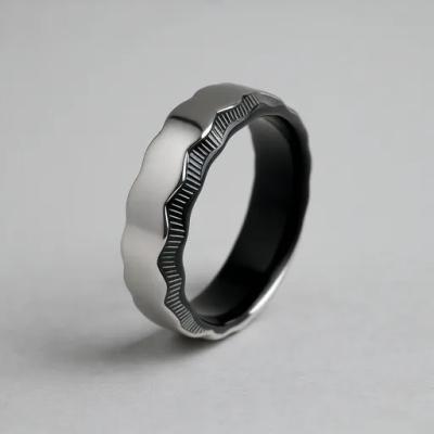 China Stainless Steel Rings New Retro Style Hip Hop Punk Personality Heart Jewelry for Men for sale