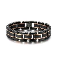 China Customized Stainless Steel Chain Bracelet Jewelry Men's Carbon Fiber Bracelet for sale