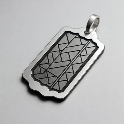 China Bespoke Intricate Patterned Stainless Steel Men's Pendant for sale