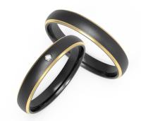 China IP Gold Rhodium Black Zirconium Jewelry Wedding Band Ring for sale