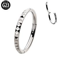 China G23 Titanium Steel Diamond Earrings Hoop with Black Enamel and Hypoallergenic for sale
