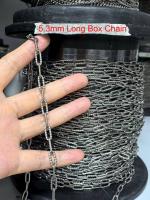 China 5.3mm Long Box Chain Titanium Jewelry Polished / Satin Finished for Gentlemen for sale